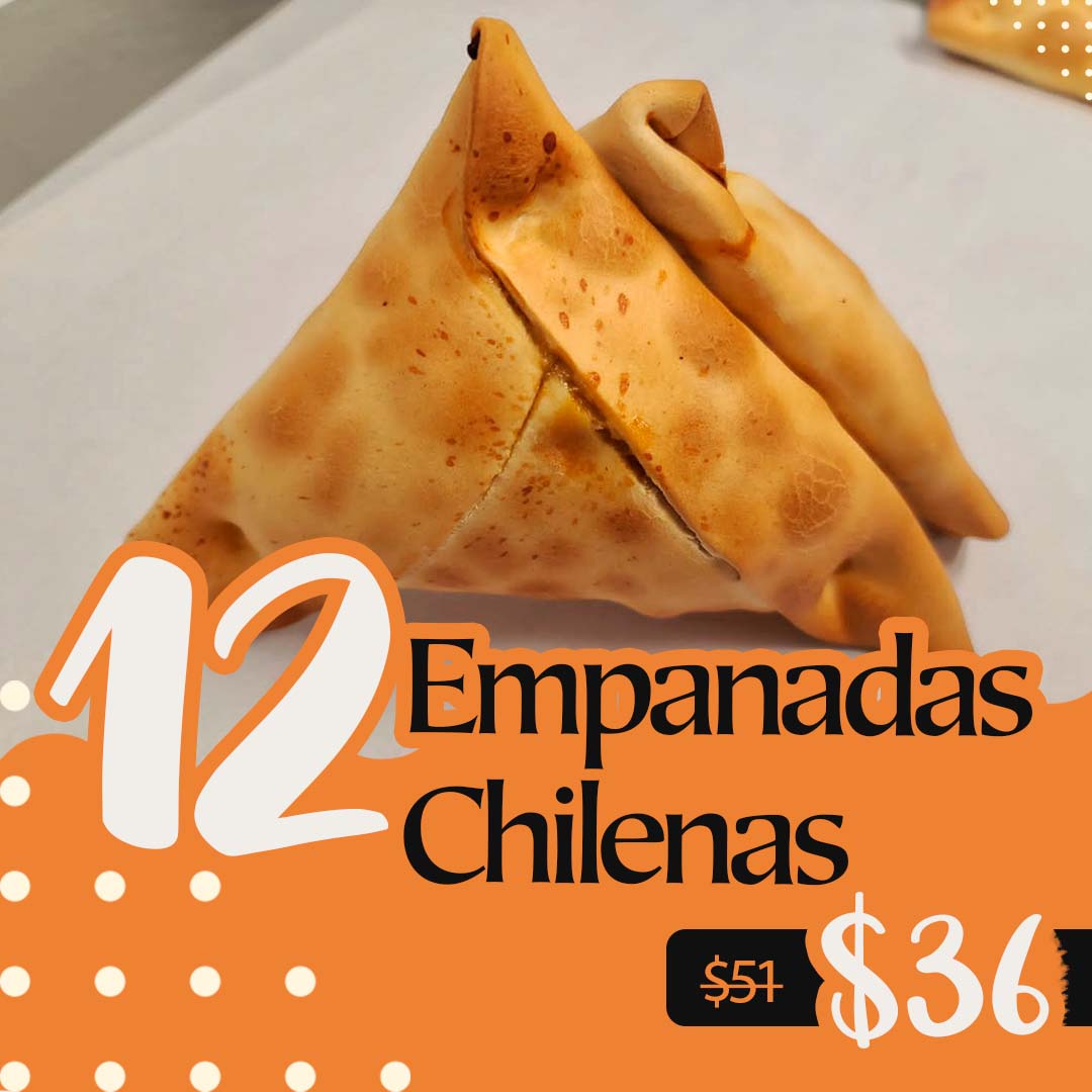 Caja de 12 Empanadas Chilenas – Panaderia Rock a Pan